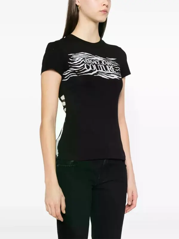Versace Crystal Zebra T-shirt - Black