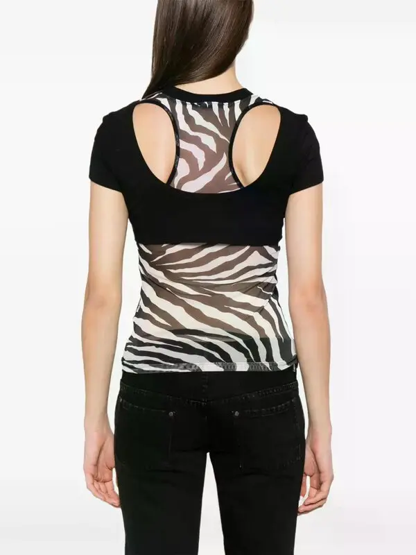 Versace Crystal Zebra T-shirt - Black