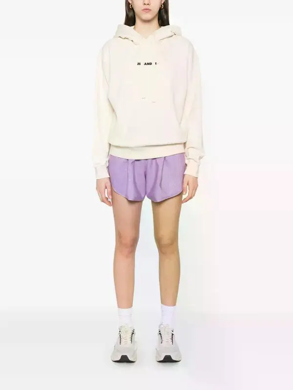 JIL SANDER Logo-print Hoodie - Neutrals
