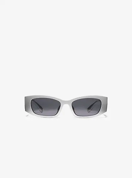 Michael Kors Rhodes Rectangle Sunglasses - Silver