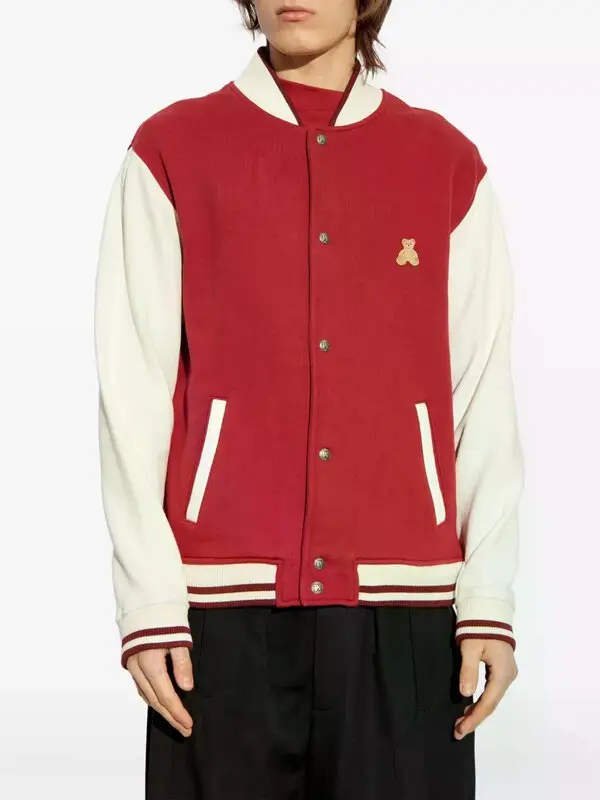 Palm Angels Bear-motif Bomber Jacket - Red