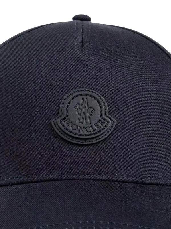 Moncler Gabardine Cotton Baseball Cap - Blue