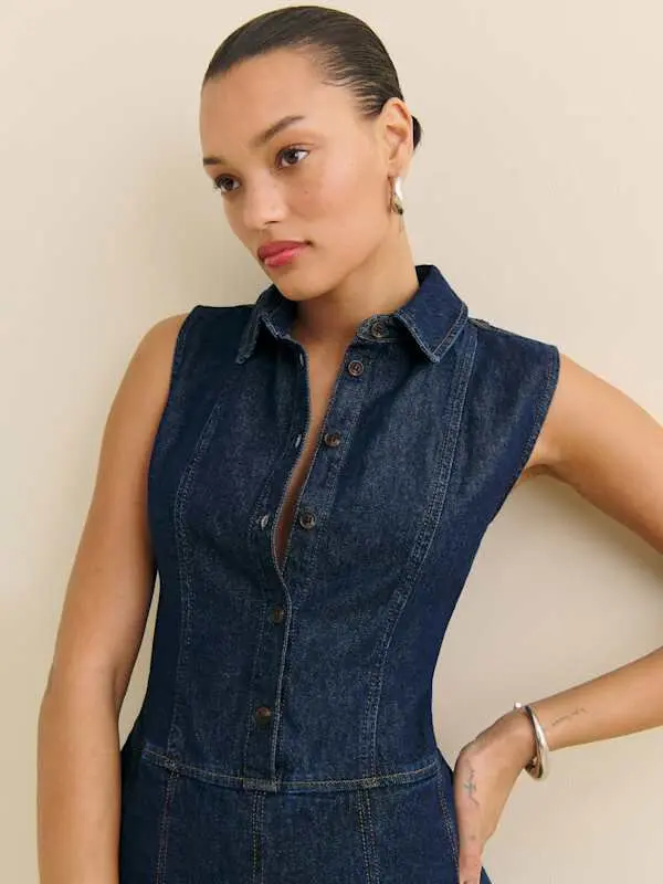 REFORMATION Arella Denim Mini Dress