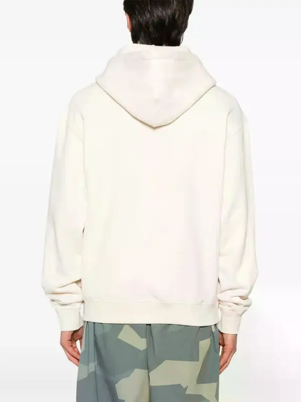JIL SANDER Logo-print Hoodie - Neutrals
