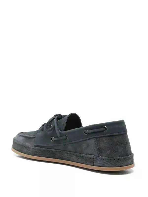 Hogan H683 Boat Shoes - Blue