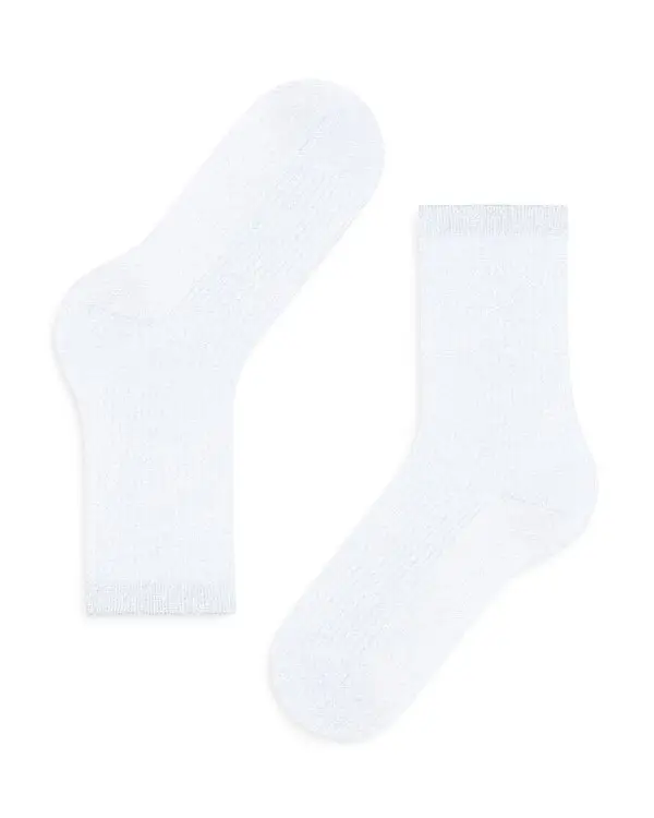 Falke Shiny Ribbed Socks - White
