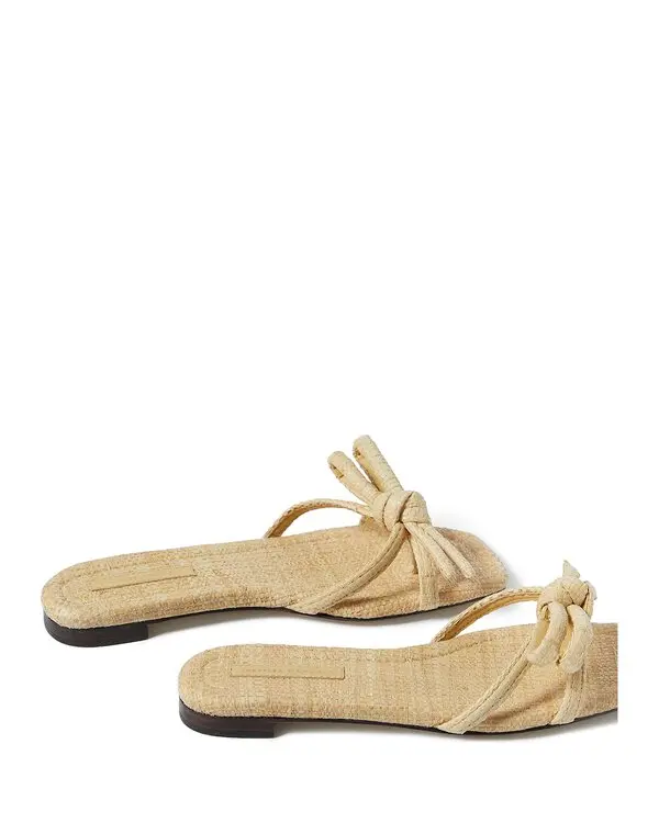 LOEFFLER RANDALL Hadley Raffia Sandals - Natural