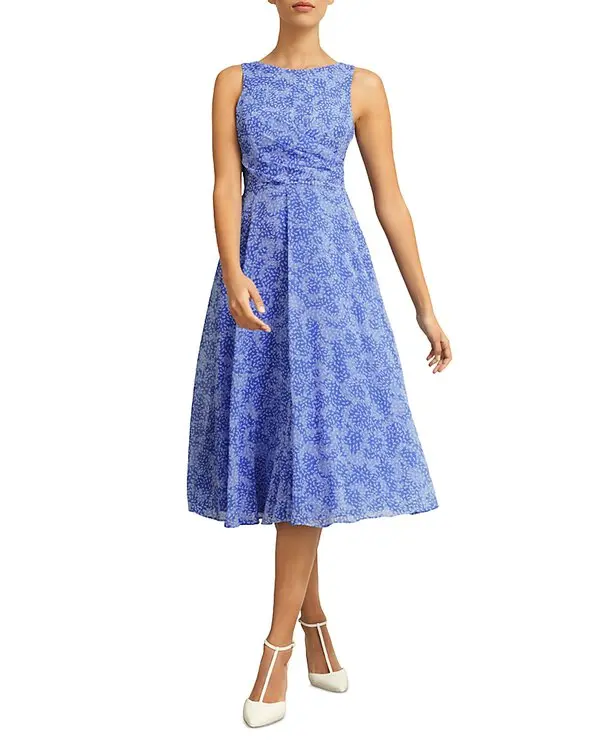 HOBBS LONDON Jess Printed Dress - Blue Multi