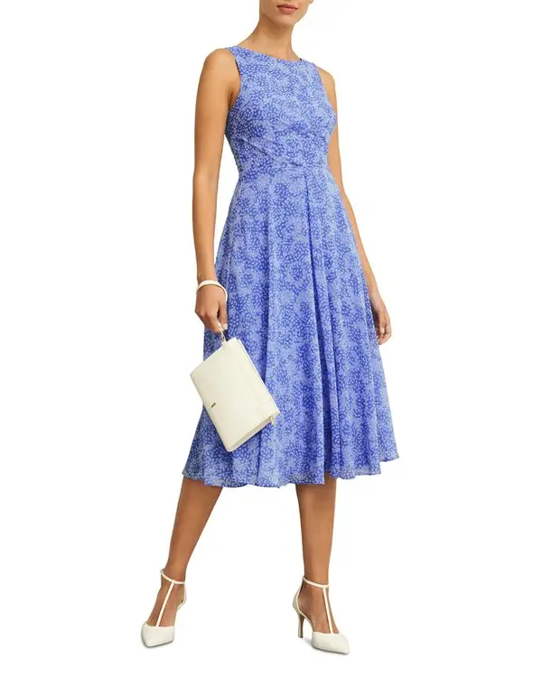 HOBBS LONDON Jess Printed Dress - Blue Multi