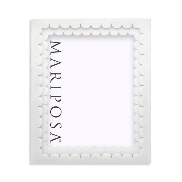 MARIPOSA Acrylic Double Scallop Frame, 8 X 10 - White