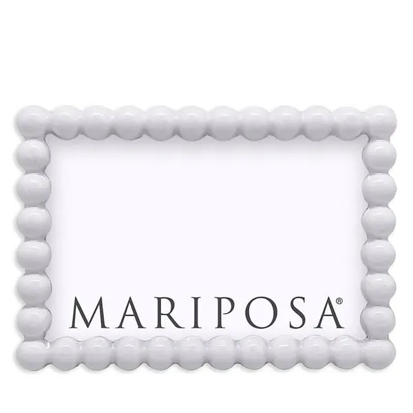 MARIPOSA Baubles Picture Frame, 4 X 6 - White