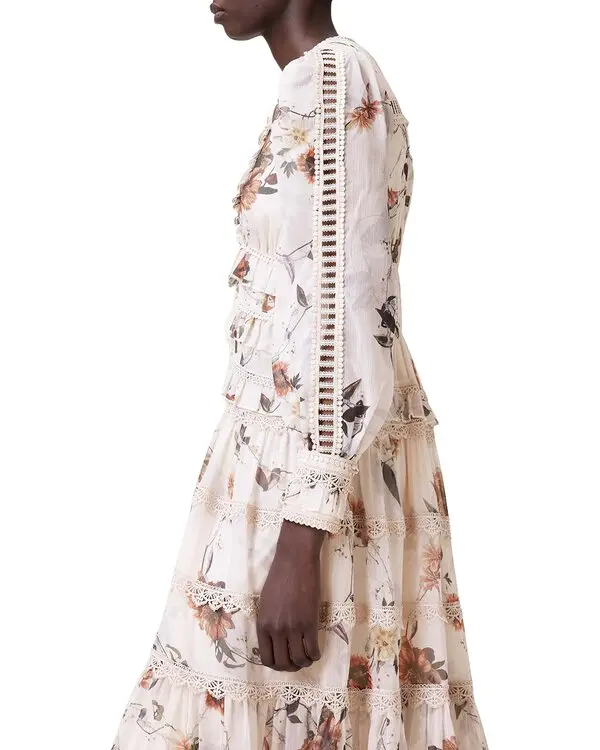 all saints zora midi dress ALLSAINTS Zora Cascade Dress