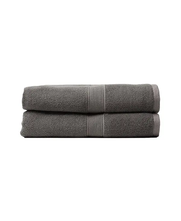 Cozy Earth Luxe Bath Sheets, Set Of 2 - Charcoal