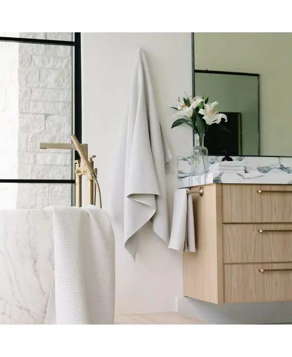Cozy Earth Waffle Bath Sheets, Set Of 2 - Light Grey