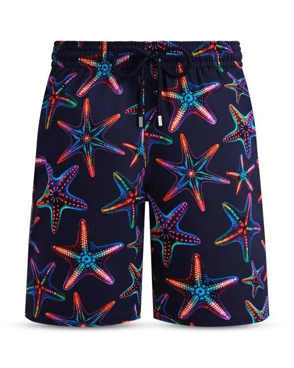 Vilebrequin Okorise Printed 7.5" Swim Trunks - Navy