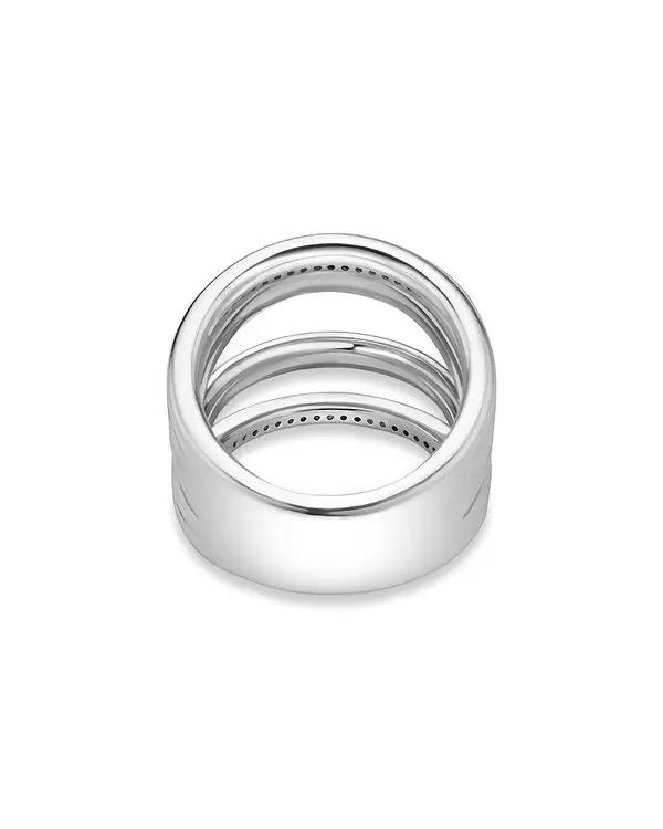 Lagos Caviar Lux Diamond Ring - Silver