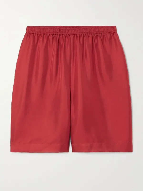 Loulou De Saison Zinia Silk-twill Shorts