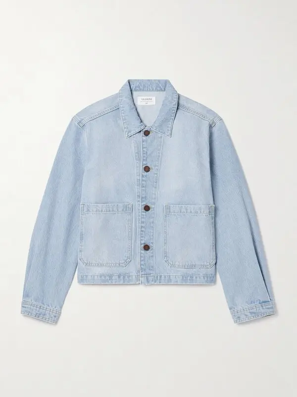 LA LIGNE Val Cropped Denim Chore Jacket