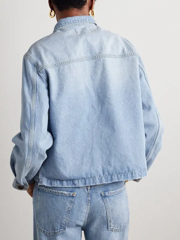 LA LIGNE Val Cropped Denim Chore Jacket