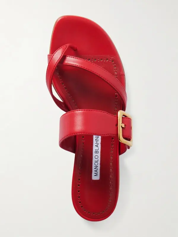 Manolo Blahnik Thalusa Leather Sandals