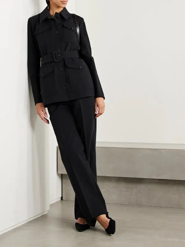 Veronica De Piante Amelia Belted Cotton-blend Jacket