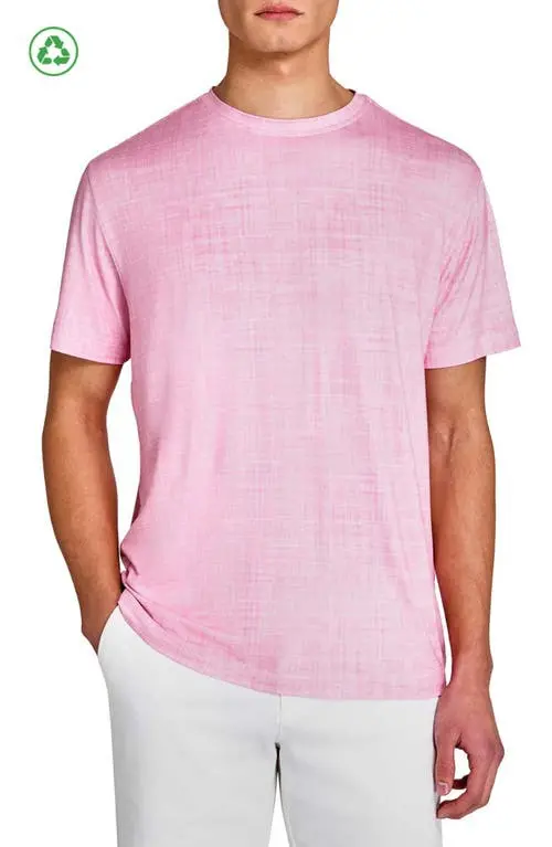 CON.STRUCT Regular Fit Chambray Recycled Performance Golf T-shirt - Coral