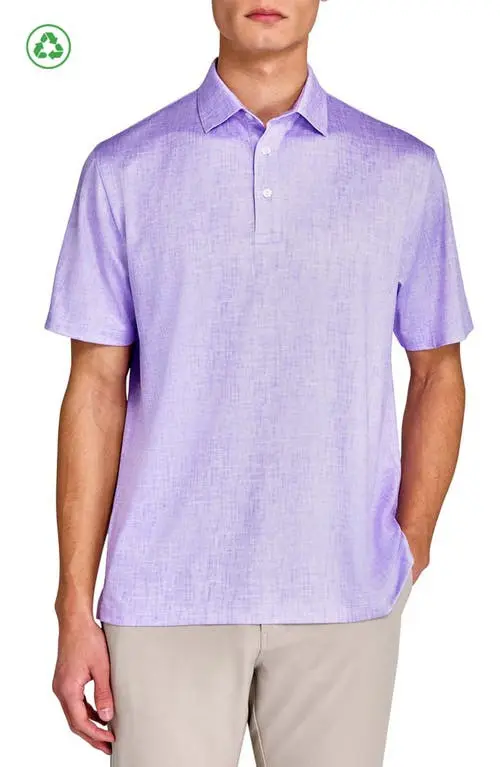 CON.STRUCT Regular Fit Chambray Recycled Performance Golf Polo - Lilac