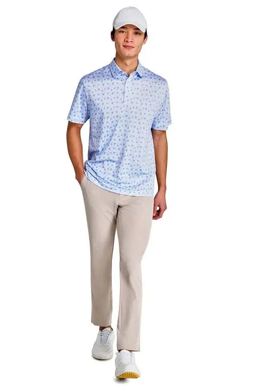 CON.STRUCT Regular Fit Fit Happy Hour Recycled Performance Golf Polo - Lt Blue