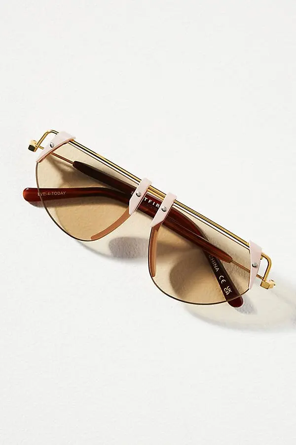Spitfire Live 4 Today Aviator Sunglasses In Gold - 17% Off  display picture 2