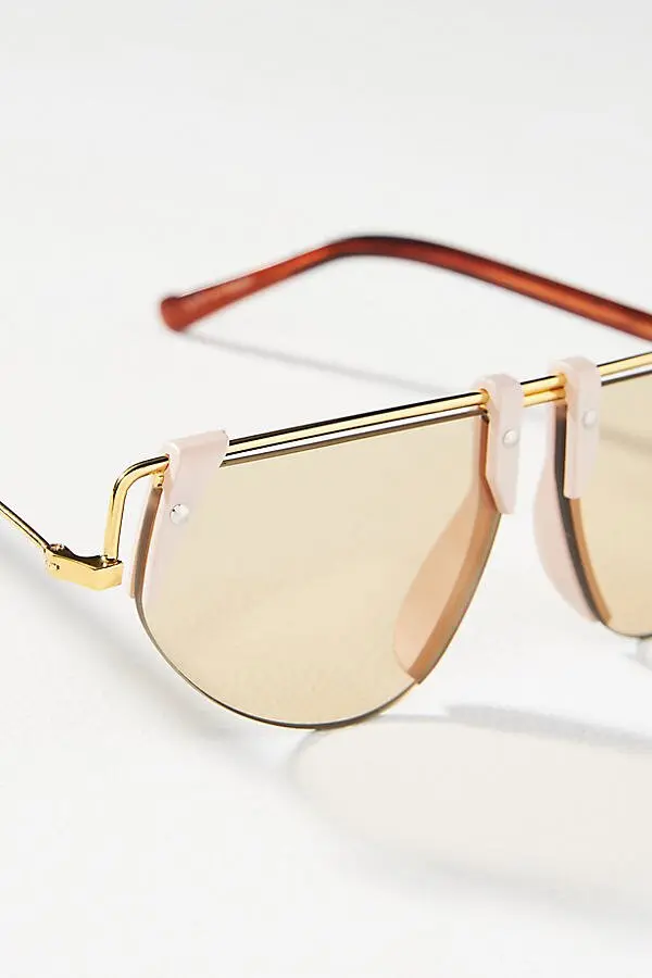 Spitfire Live 4 Today Aviator Sunglasses In Gold - 17% Off  display picture 1