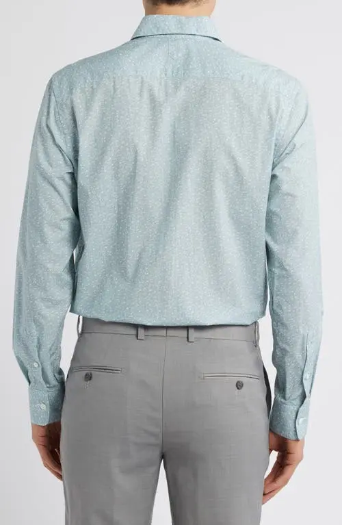Canali Regular Fit Floral Cotton & Lyocell Dress Shirt
