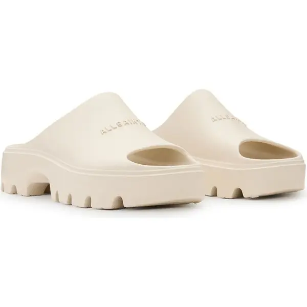 ALLSAINTS Eclipse Platform Slide Sandal - Chalk White