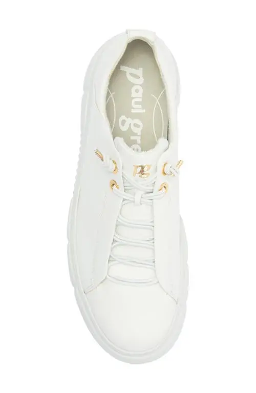 Paul Green Abbey Leather Sneakers - White Leather