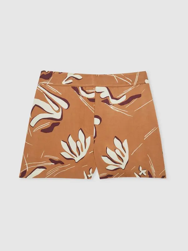 REISS Sammie Printed Twill Shorts