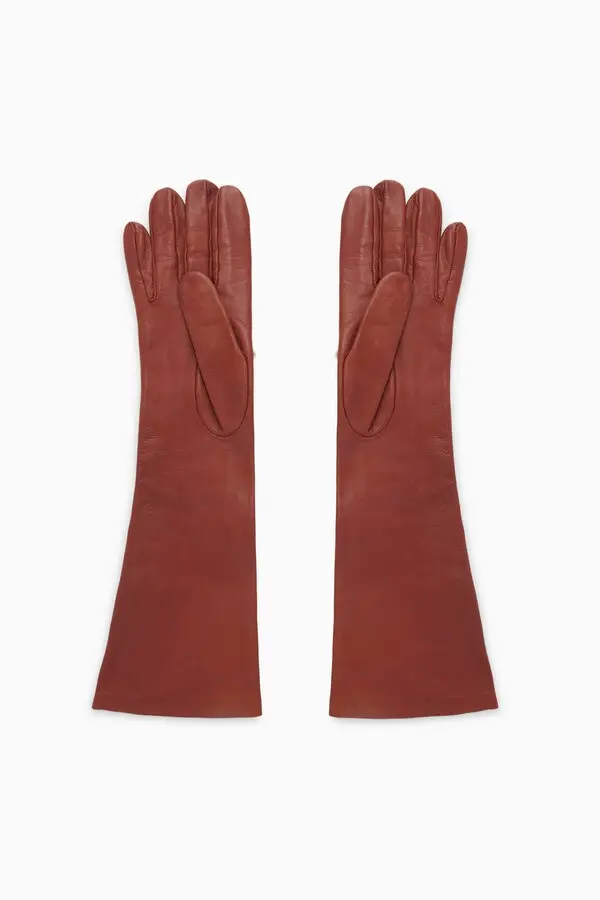 Ulla Johnson Laetitia Embellished Leather Gloves - Wenge
