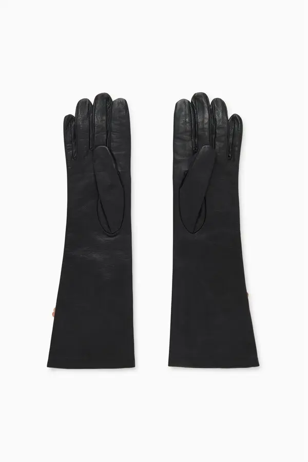 Ulla Johnson Laetitia Embellished Leather Gloves - Noir