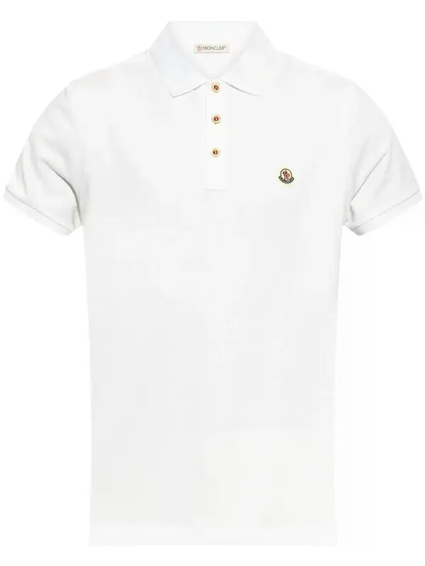 Moncler Logo-appliqué Polo Shirt - White