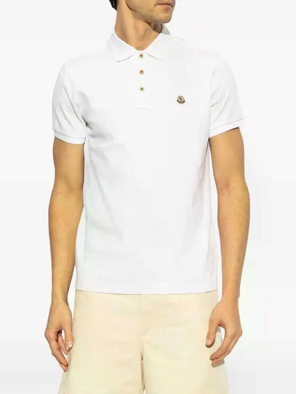 Moncler Logo-appliqué Polo Shirt - White