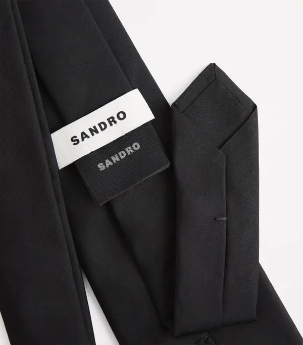Sandro Silk Neck Tie - Black
