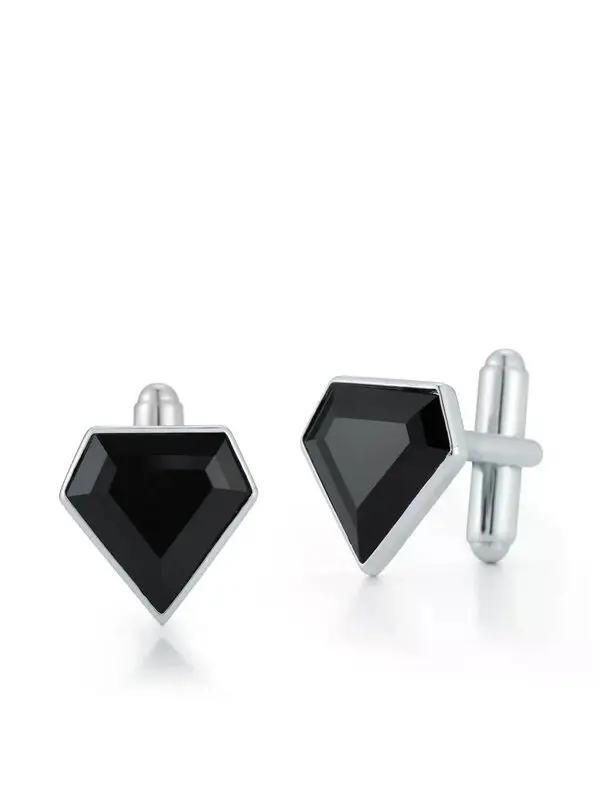 Mateo Sterling Pentagon Onyx Cufflinks