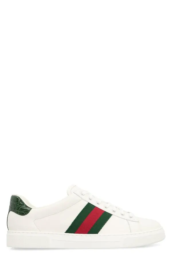 Gucci Ace Leather Low-top Sneakers - White