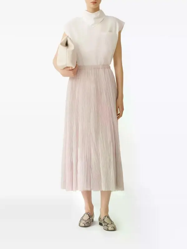 Fabiana Filippi Plissé Midi Skirt
