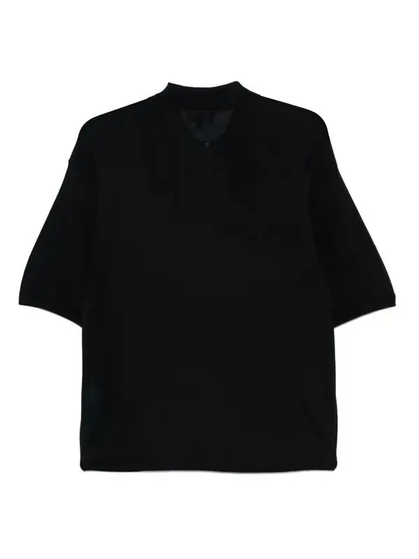 Emporio Armani Fine-knit Polo Shirt - Blue