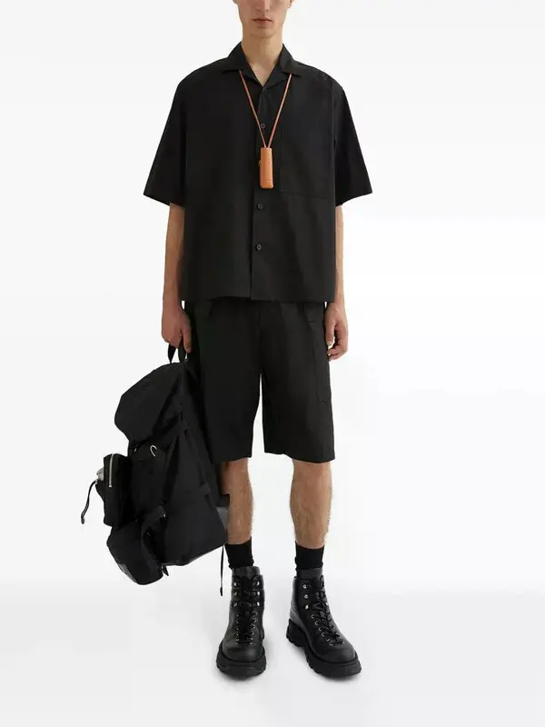 JIL SANDER Cotton Short-sleeve Shirt - Black