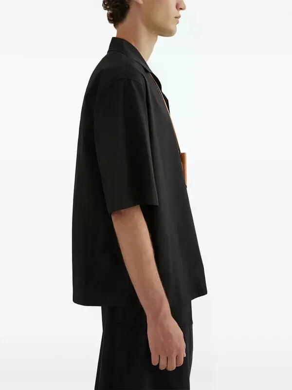 JIL SANDER Cotton Short-sleeve Shirt - Black