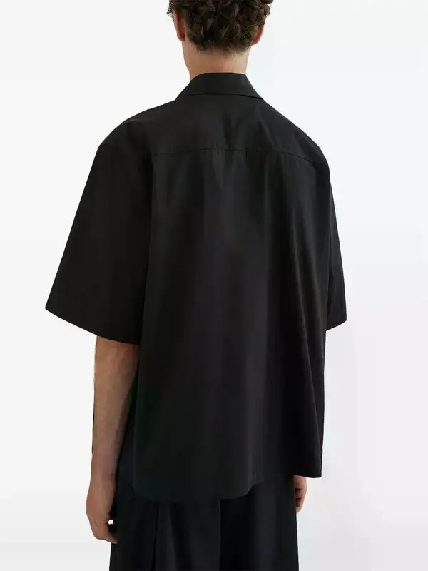 JIL SANDER Cotton Short-sleeve Shirt - Black