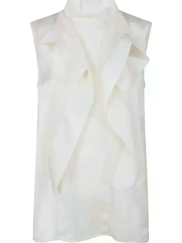 Sacai Ruffled Top - White