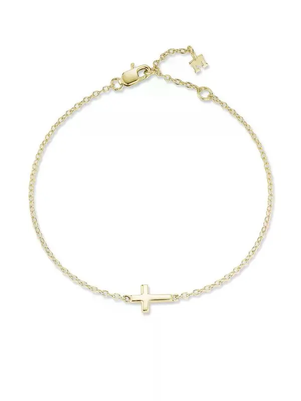 Mateo 14k Yellow Mini Cross Bracelet - Gold