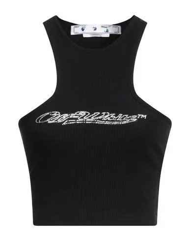 OFF-WHITE™ Ribbed Crop Top With Logo