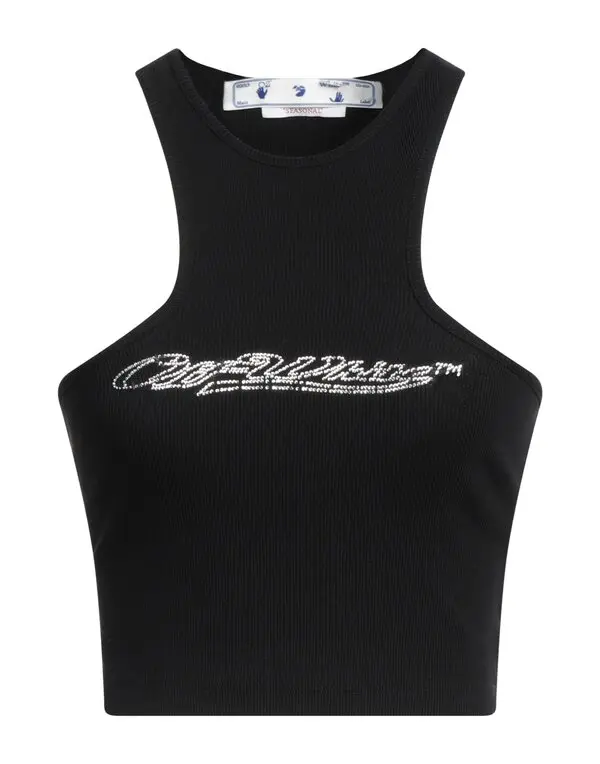 OFF-WHITE™ Ribbed Crop Top With Logo
